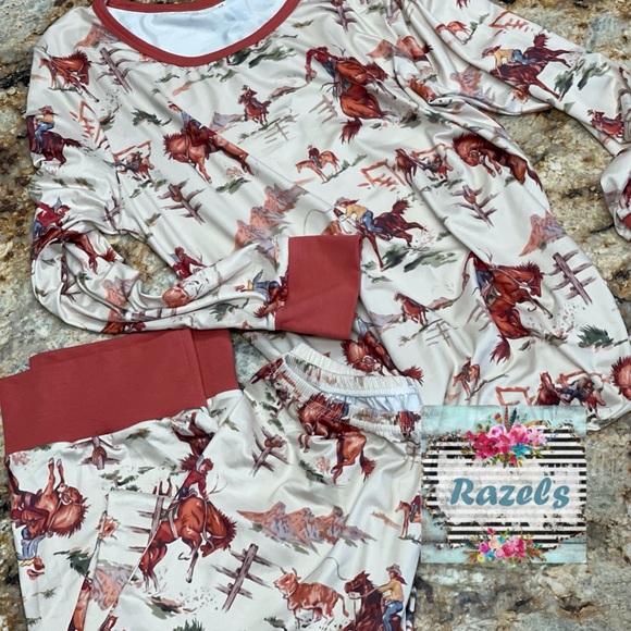 Razels | Intimates & Sleepwear | Vintage Cowboy Pajamas Retro Cowboy ...